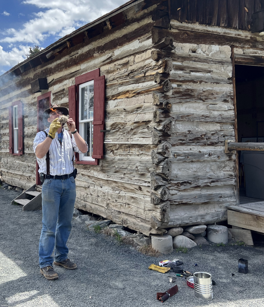 hutch making fire - Golden History Museum & Park